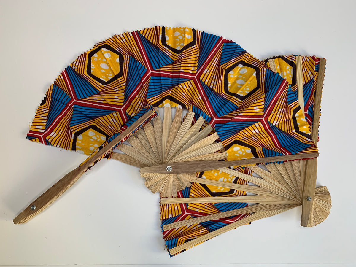 Bamboo and Ankara Hand fans – The Asaa Boutique